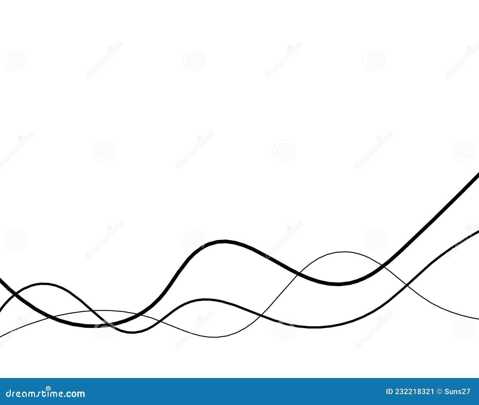 Abstract Continuous Lines Drawing on White Background Stock Vector ...