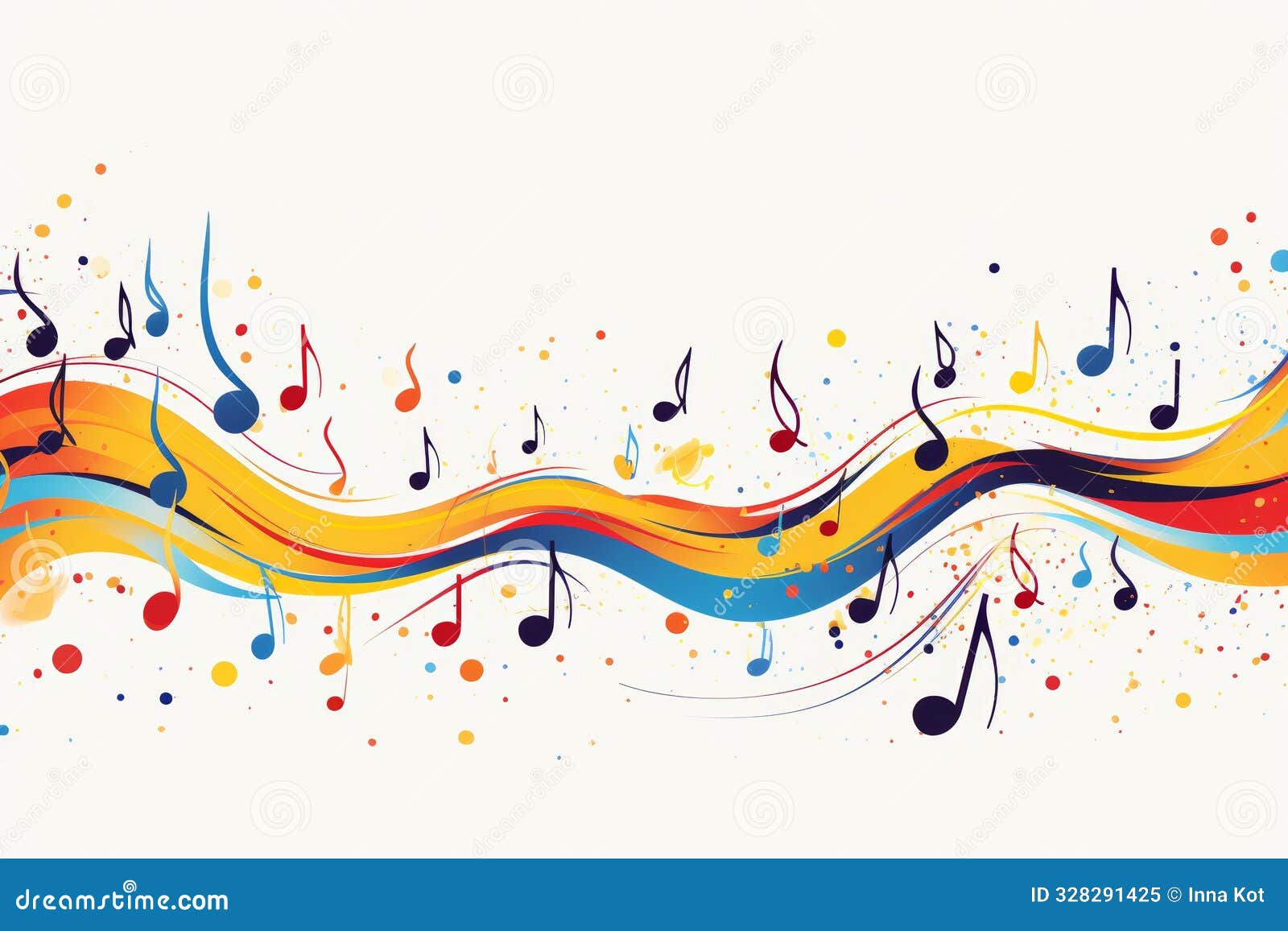 Abstract Continuous Music Note Vector Sketch Illustration in Artistic ...