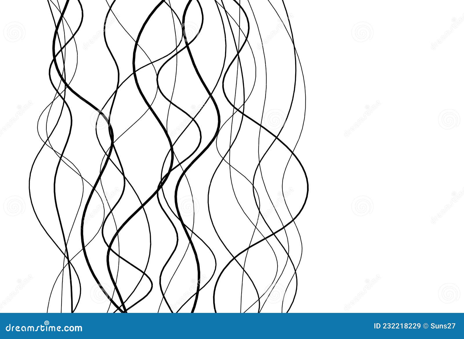 Abstract Continuous Vertical Lines Drawings As Background Stock Vector ...
