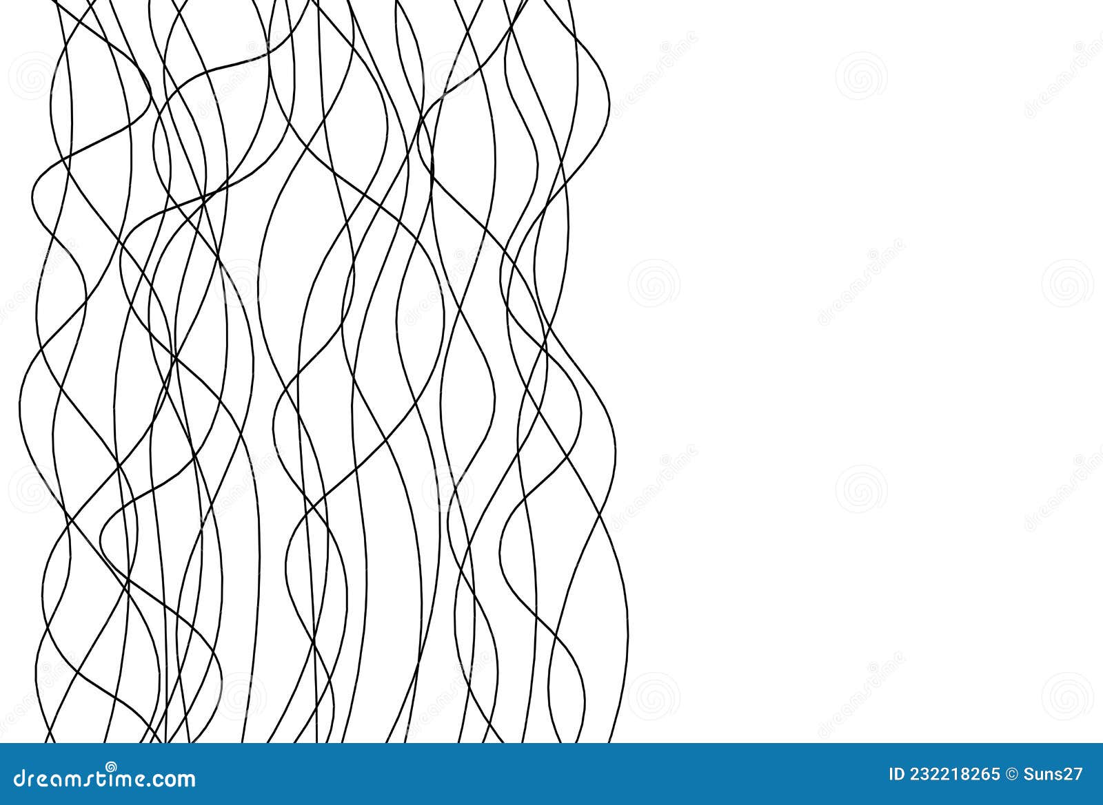 Abstract Continuous Vertical Lines Drawings As Background Stock Vector ...