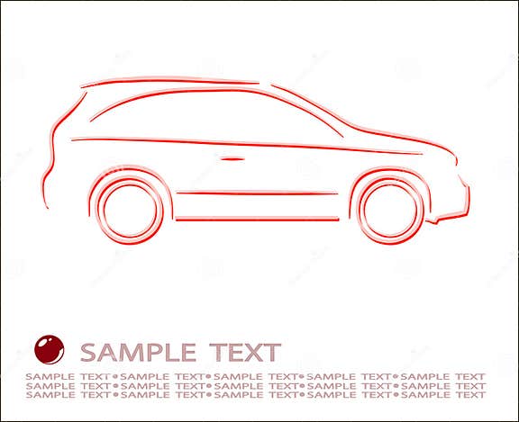 Abstract contour of car stock vector. Illustration of mirror - 23540580