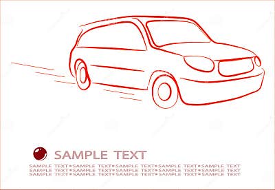 Abstract contour of car stock vector. Illustration of identity - 23550657