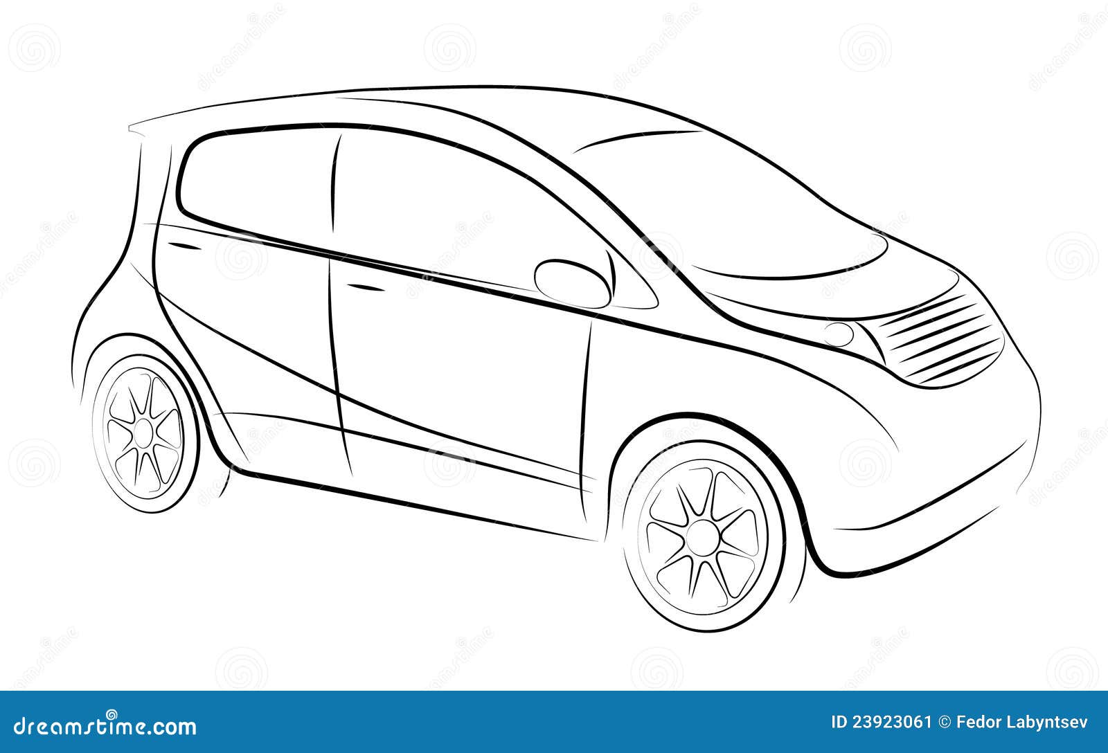 Abstract contour of car stock vector. Illustration of foreign - 23923061
