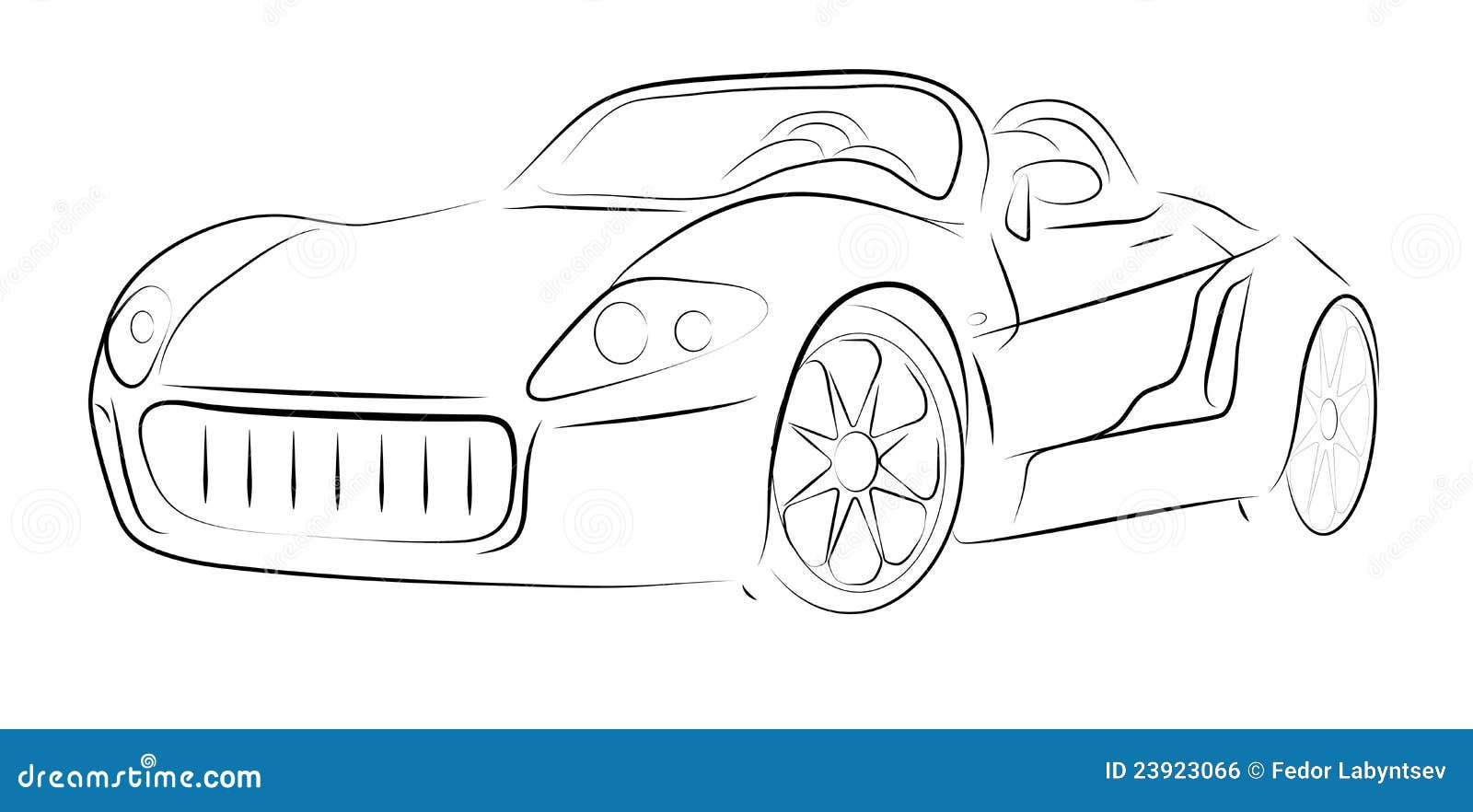 Abstract contour of car stock vector. Illustration of idea - 23923066