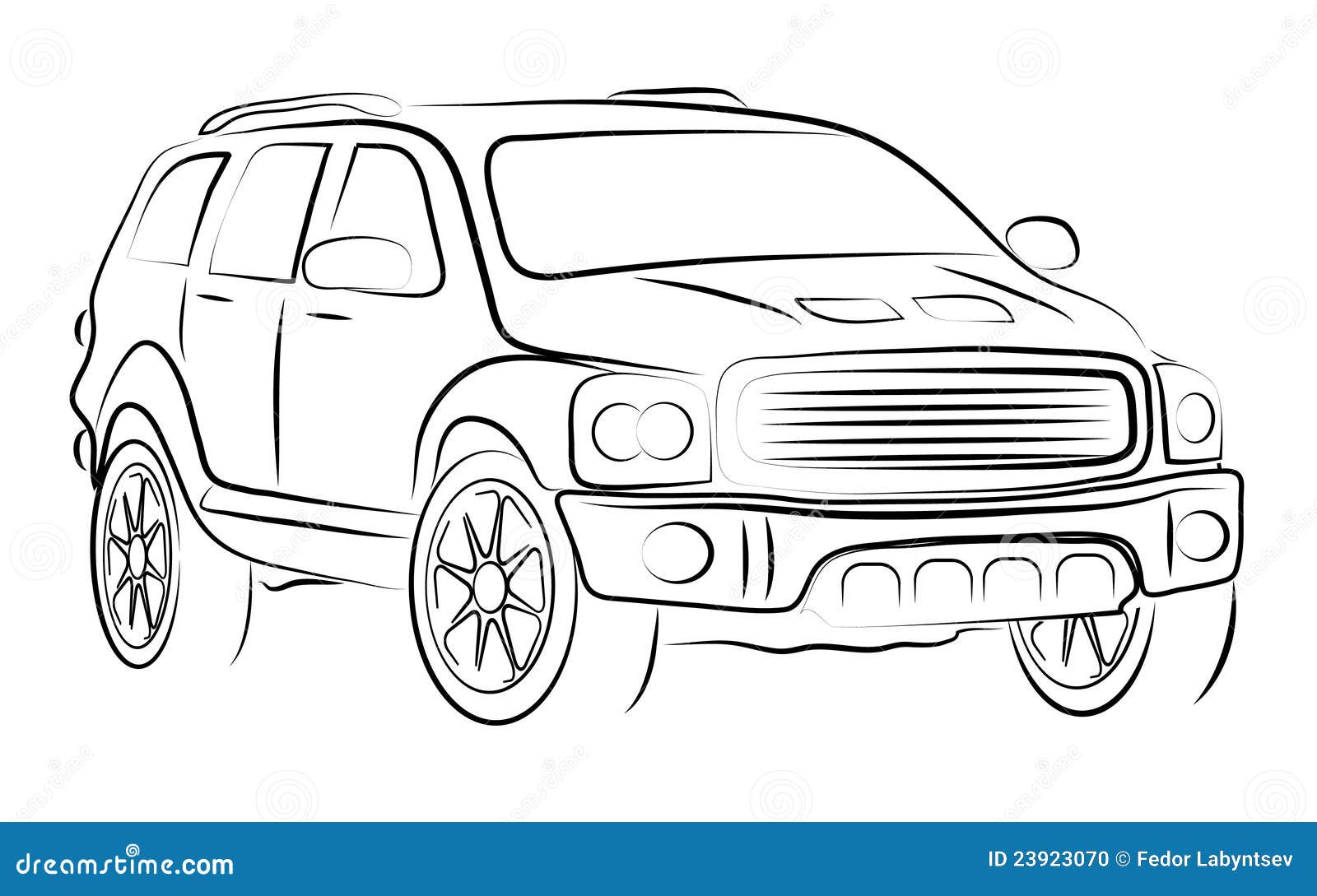 Abstract contour of car stock vector. Illustration of energy - 23923070