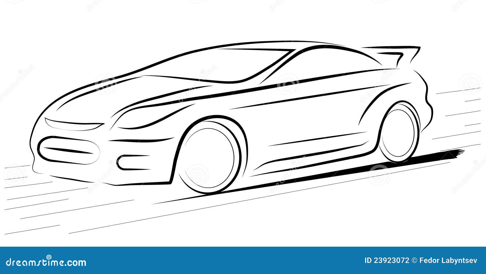 Abstract contour of car stock vector. Illustration of identity - 23923072