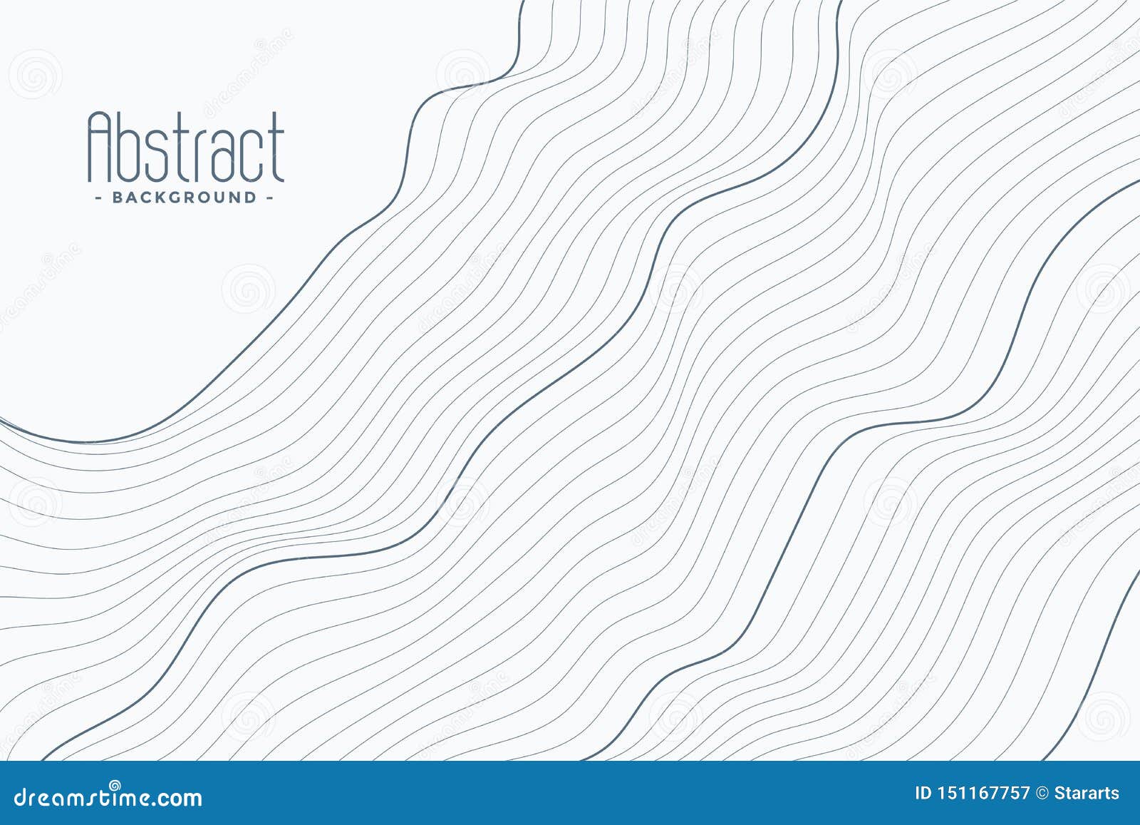 Abstract Contour Lines on White Background Stock Vector - Illustration ...