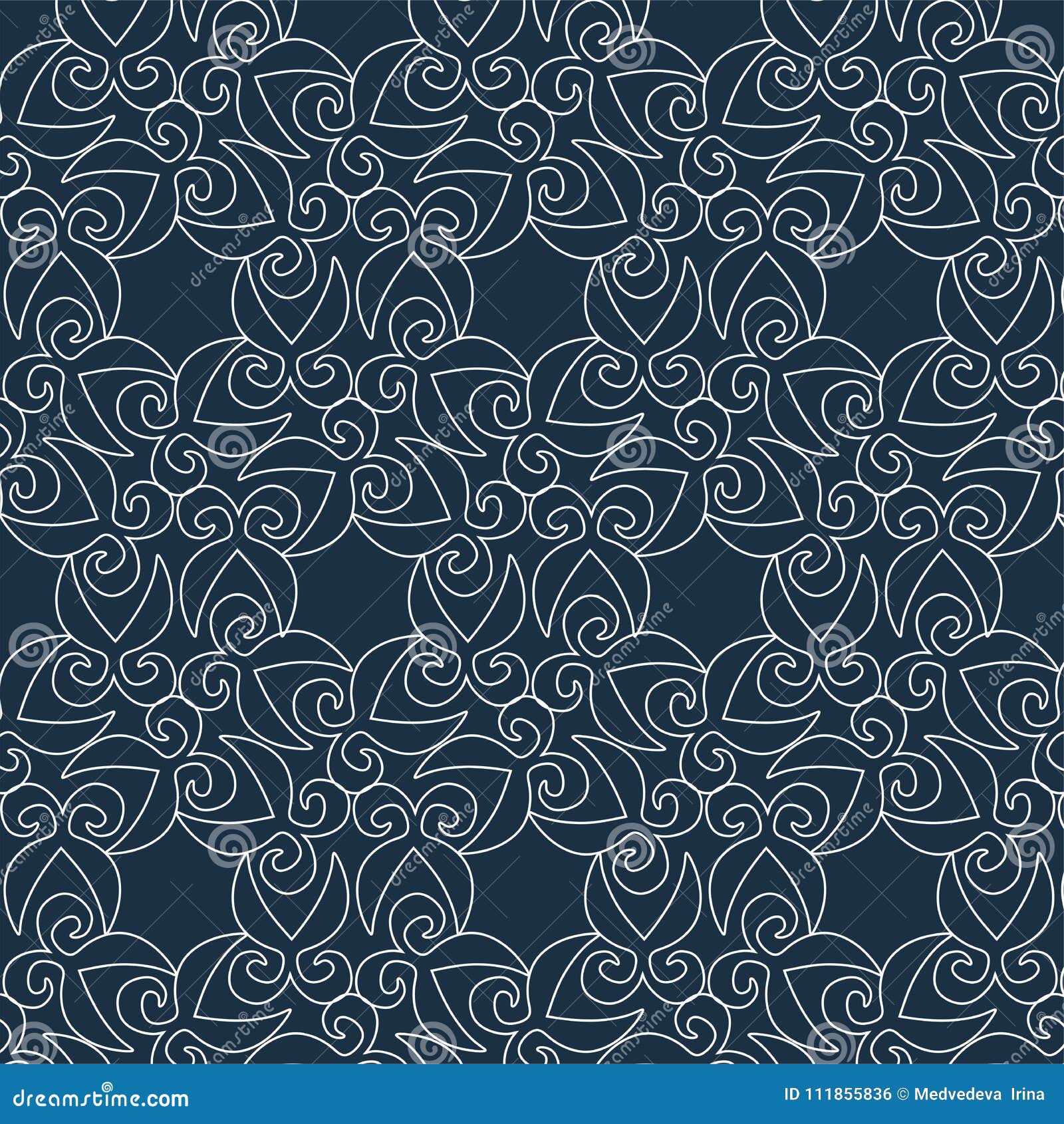 Abstract Contour Pattern on Blue Background. Stock Vector ...