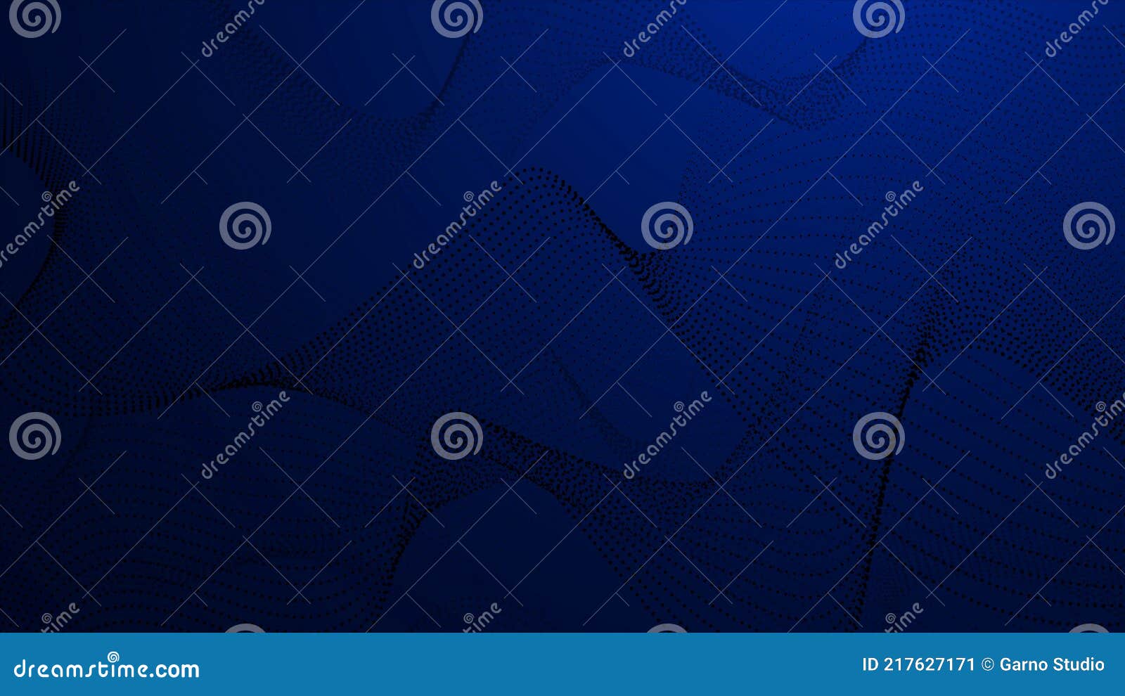Abstract Contour Wave Black Lines on Blue Background Stock Vector ...