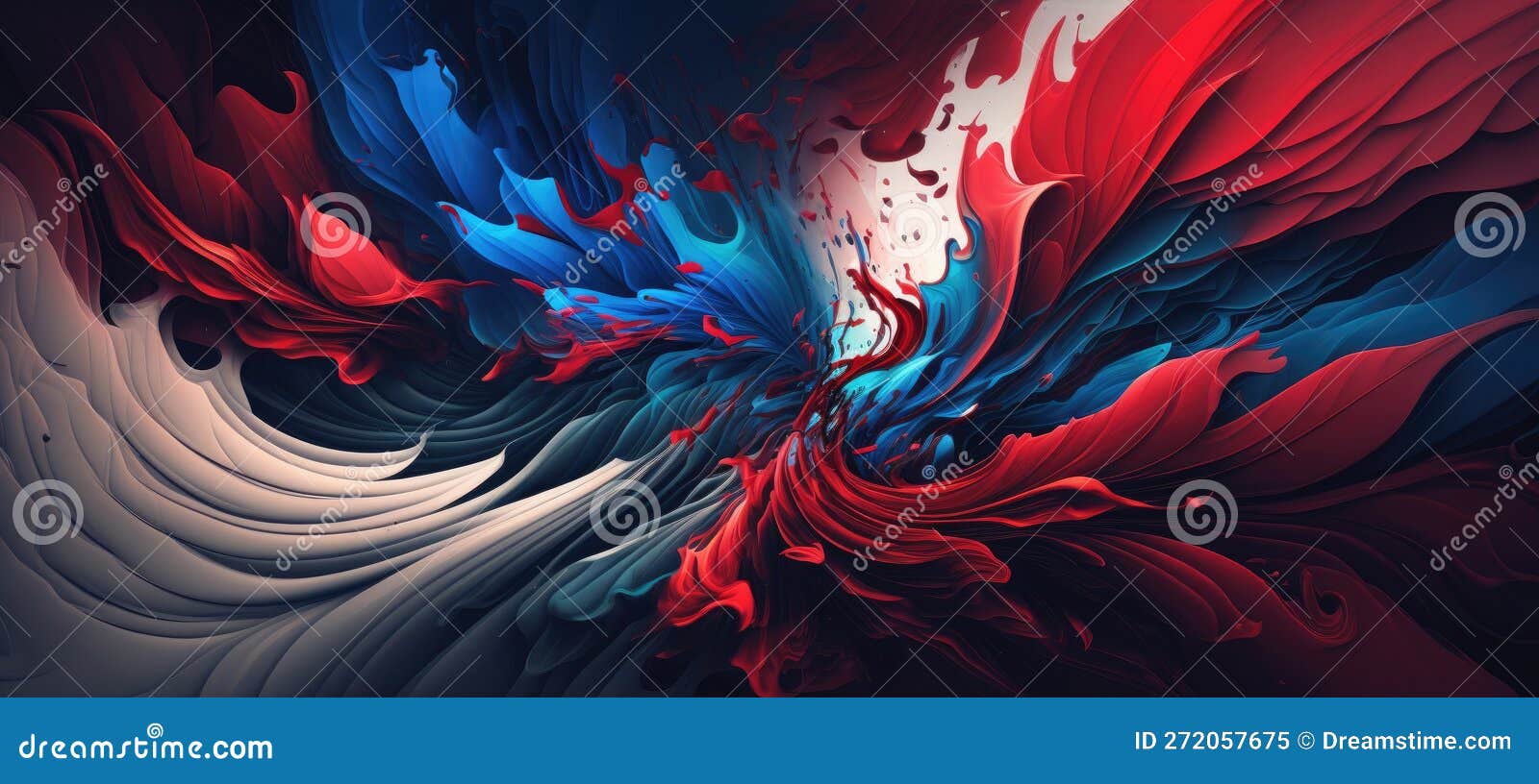 Abstract Contrast Red-blue Background. Generative Ai Stock Illustration ...