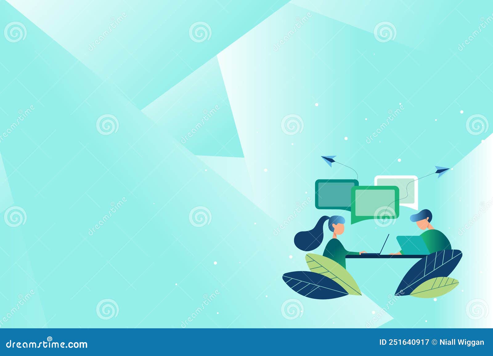 Abstract Conversation Interview, Global Connectivity Concept ...