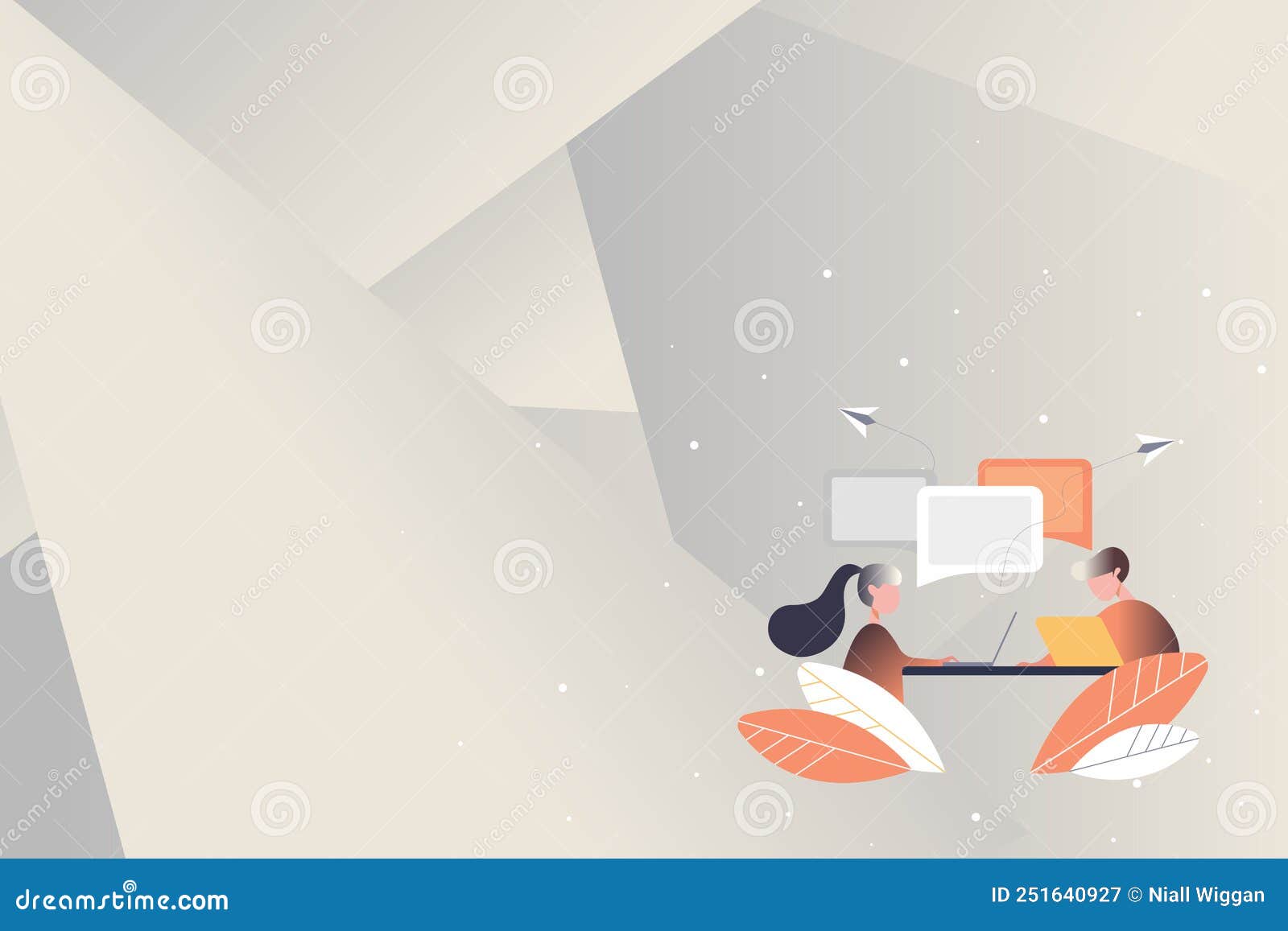 Abstract Conversation Interview, Global Connectivity Concept ...