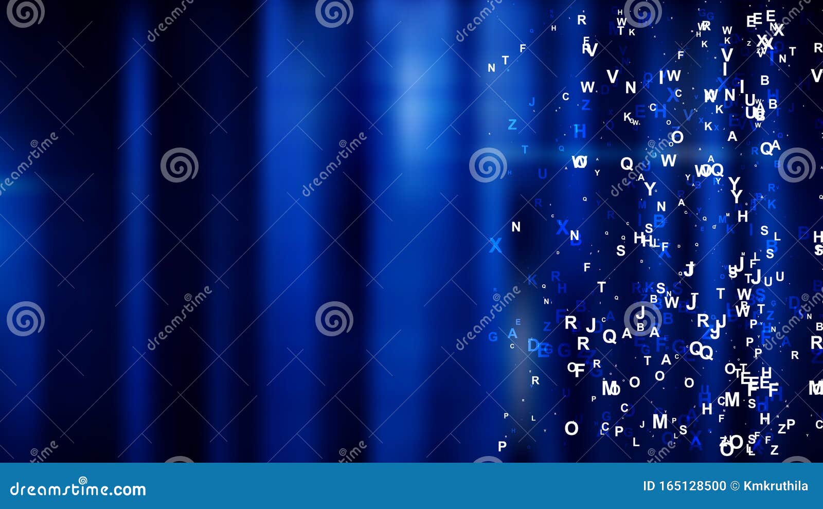 Abstract Cool Blue Alphabet Letters Background Illustration Stock ...