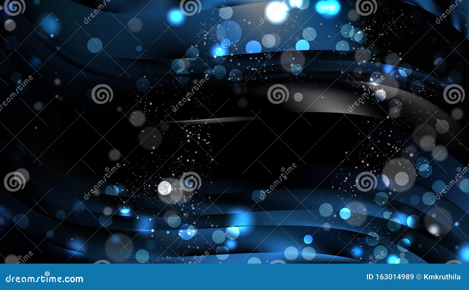 Abstract Cool Blue Blur Lights Background Design Stock Vector ...