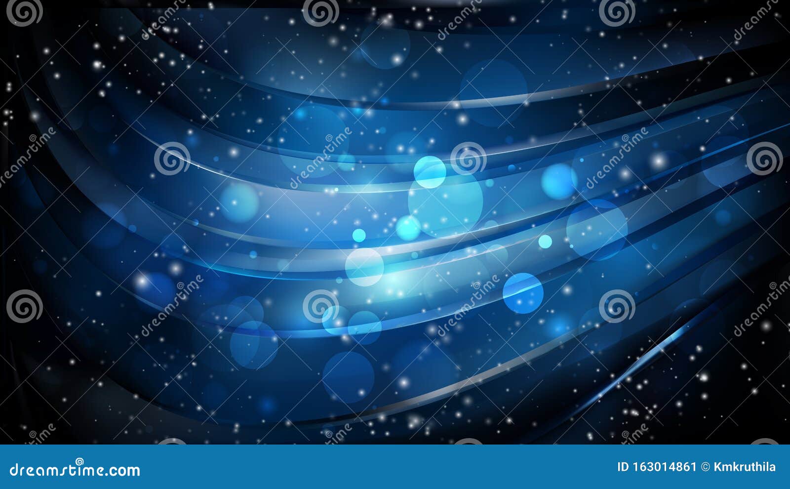 Abstract Cool Blue Blur Lights Background Vector Stock Vector ...