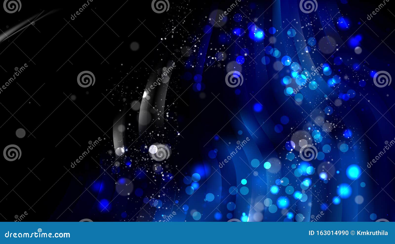 Abstract Cool Blue Blurred Lights Background Design Stock Vector ...
