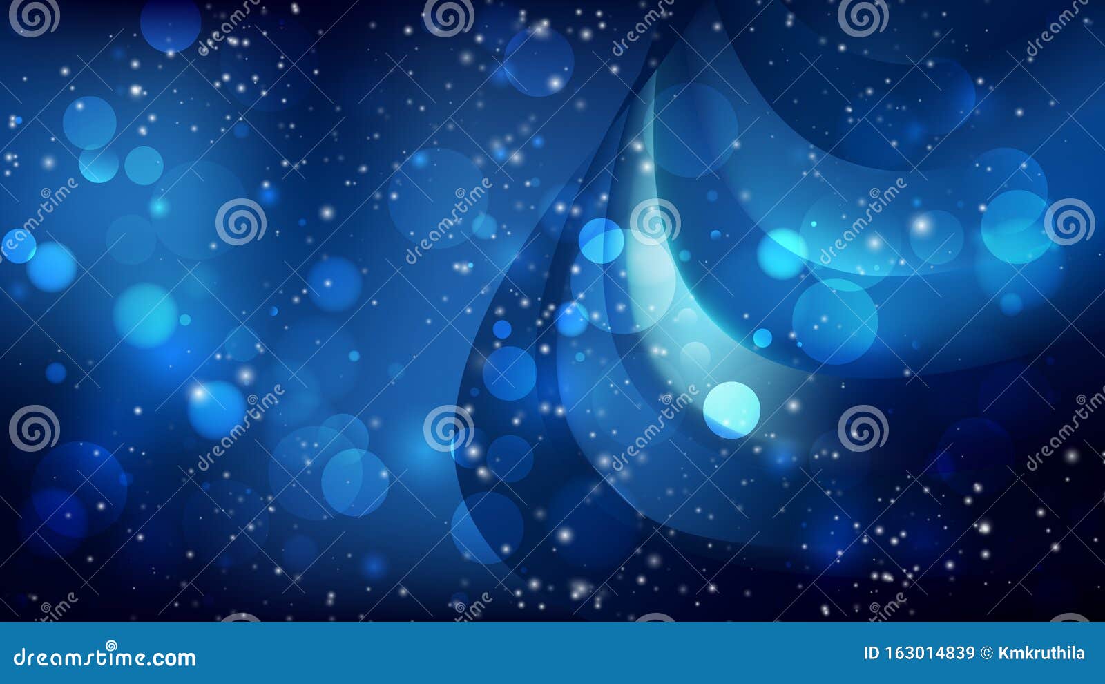 Abstract Cool Blue Blurred Lights Background Vector Stock Vector ...