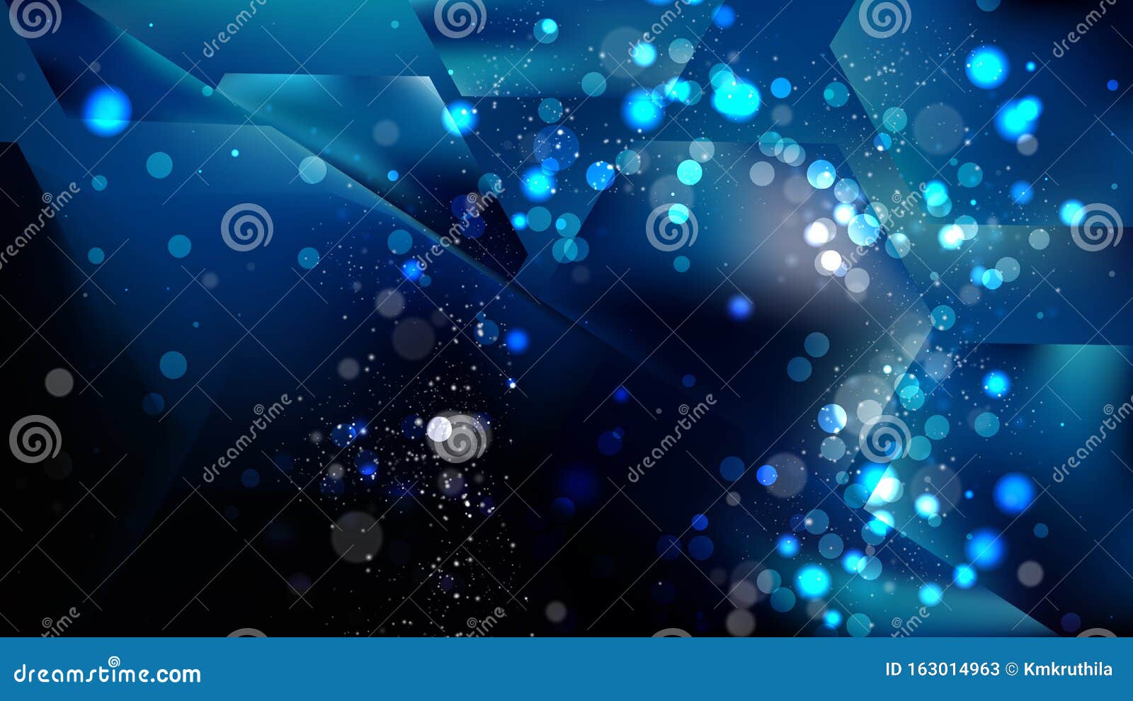 Abstract Cool Blue Blurry Lights Background Design Stock Vector ...