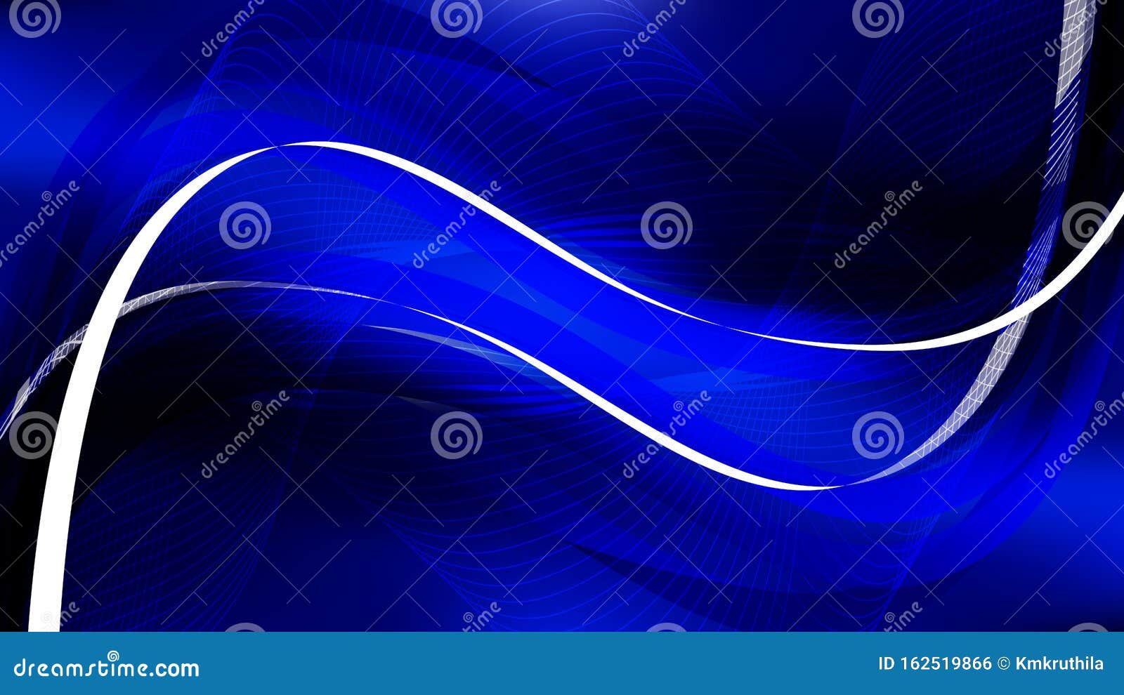 Abstract Cool Blue Wave Lines Background Design Template Stock Vector ...