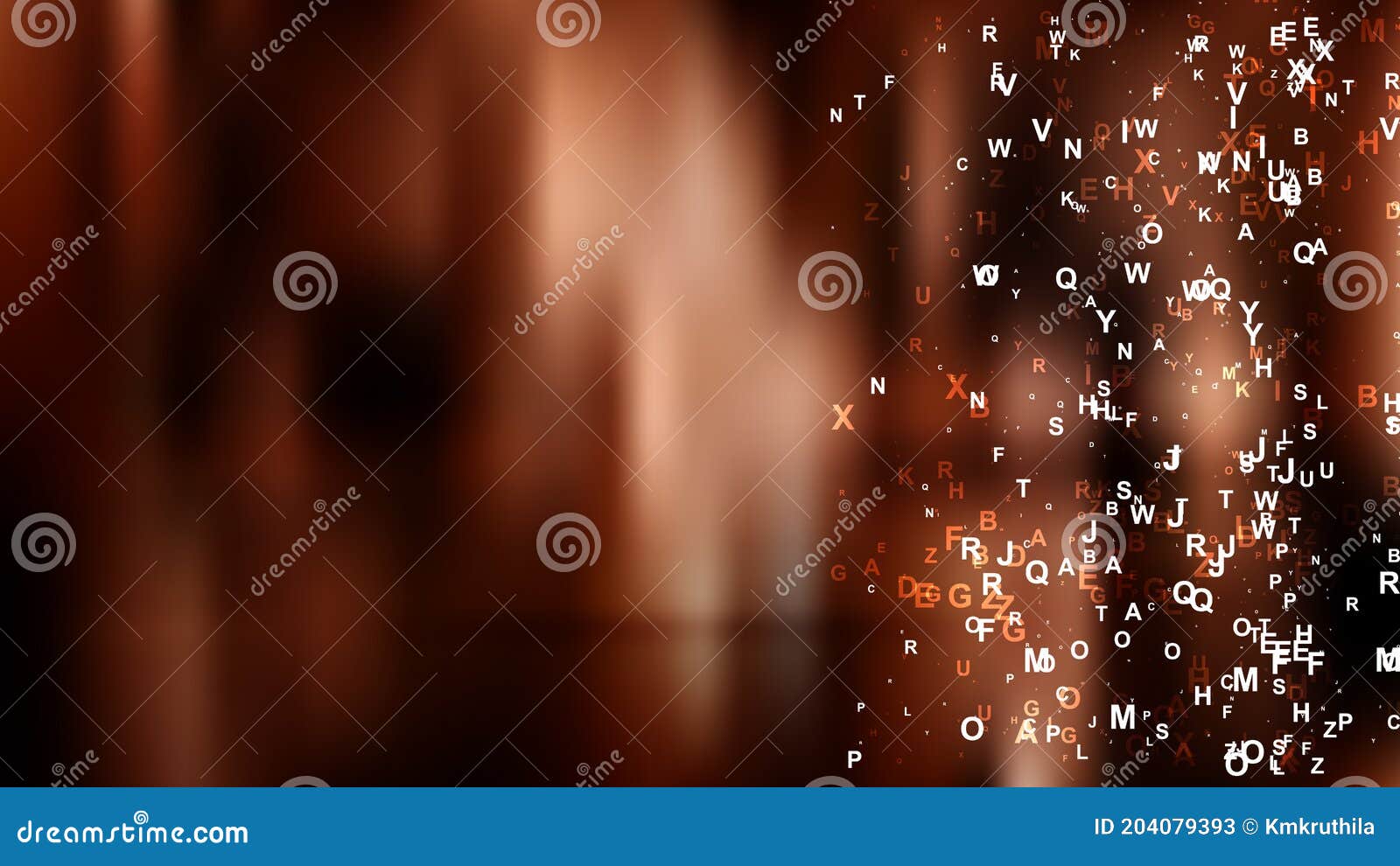 Abstract Cool Brown Random Alphabet Background Image Stock Illustration ...