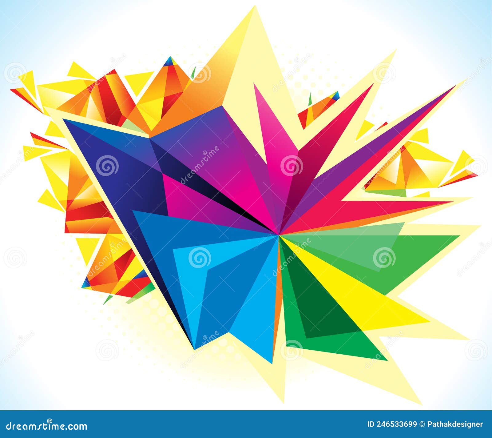 Abstract Coolorful Rainbow Particle Explode Stock Vector - Illustration ...