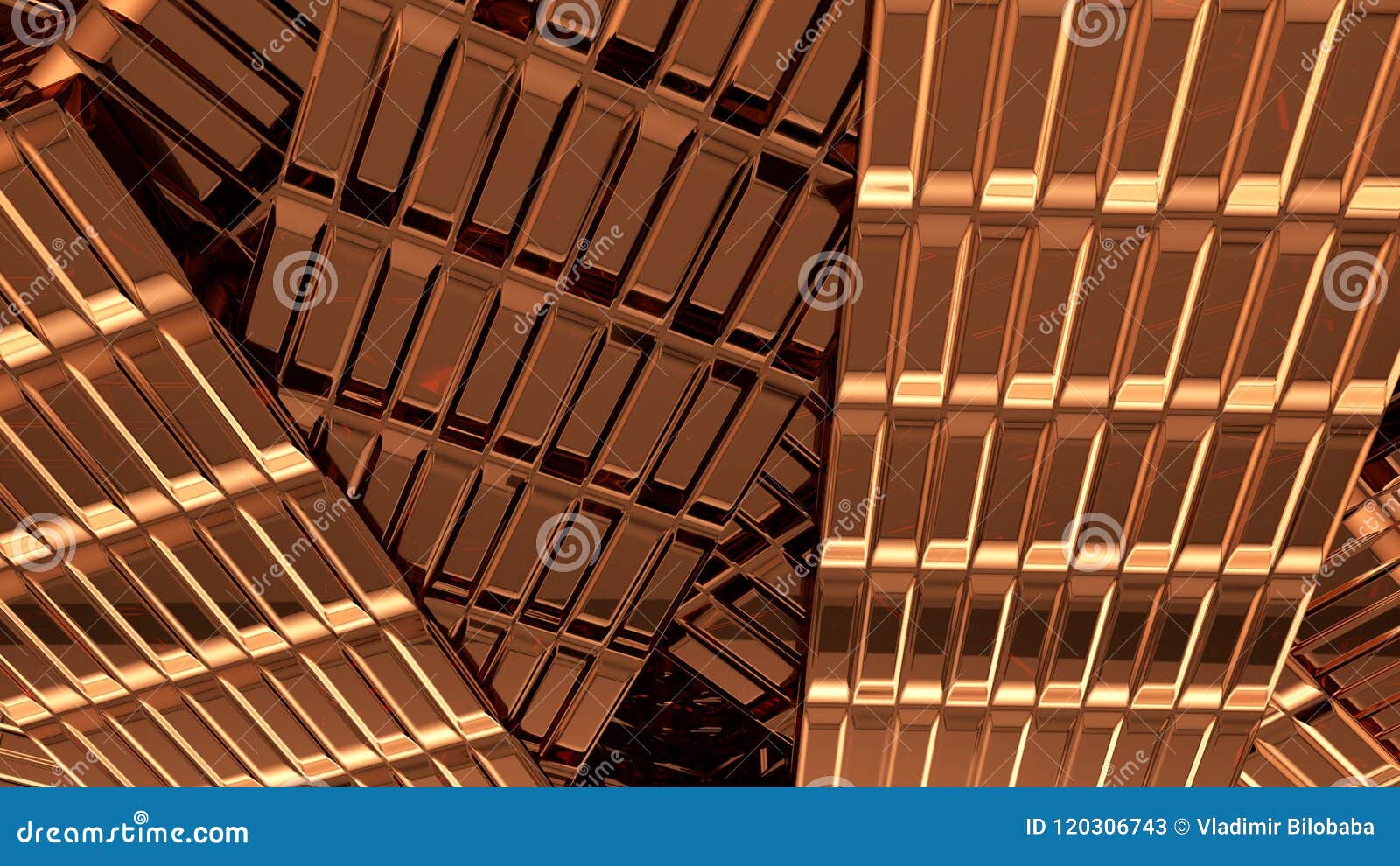 Abstract Copper Background 3d Rendering Stock Illustration ...