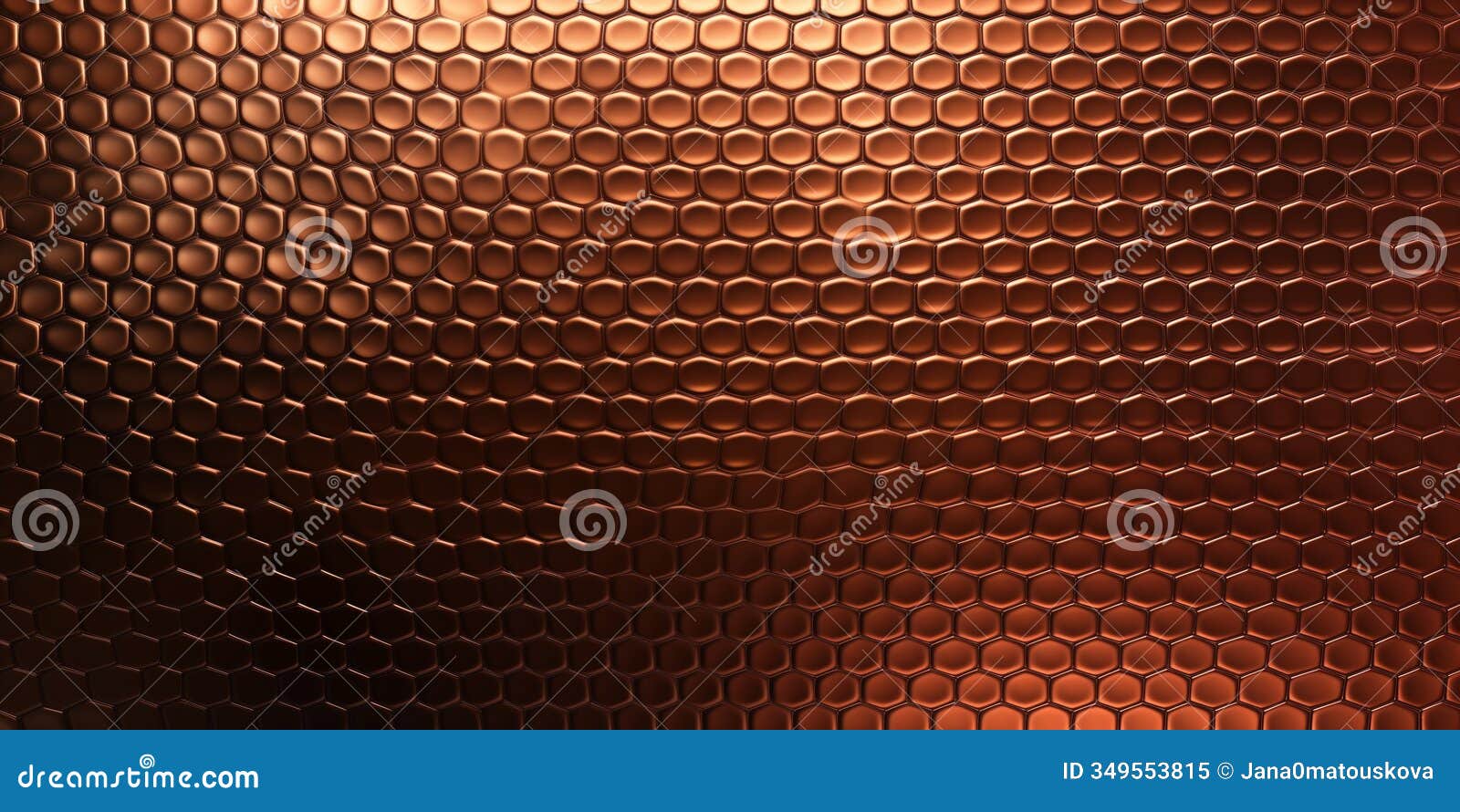 Abstract Copper Bronze Texture with Hexagonal Elements Stock ...