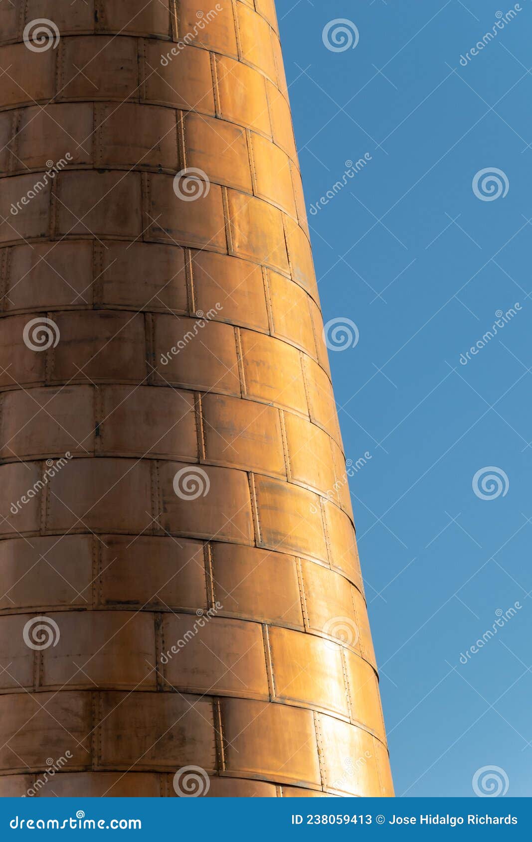 Abstract Copper Covered Lighthouse Tower Stock Image - Image of barman ...