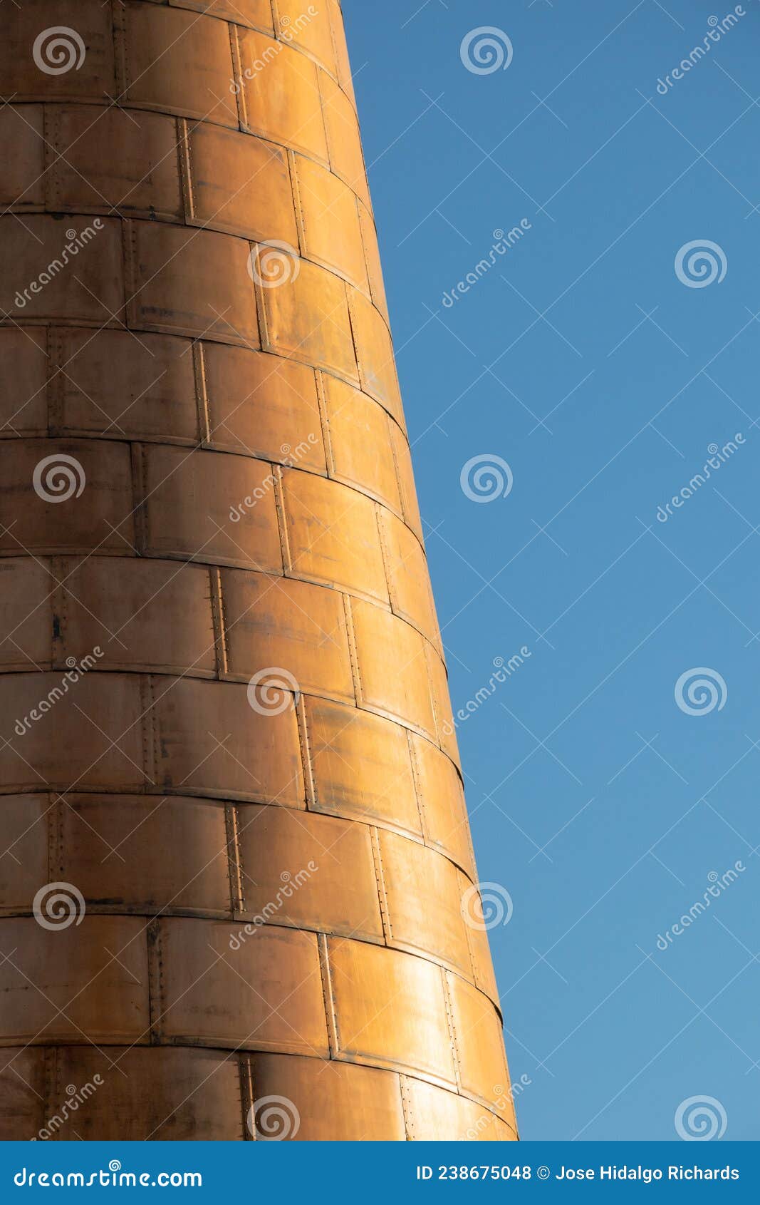 Abstract Copper Covered Lighthouse Tower Architecture Stock Photo ...