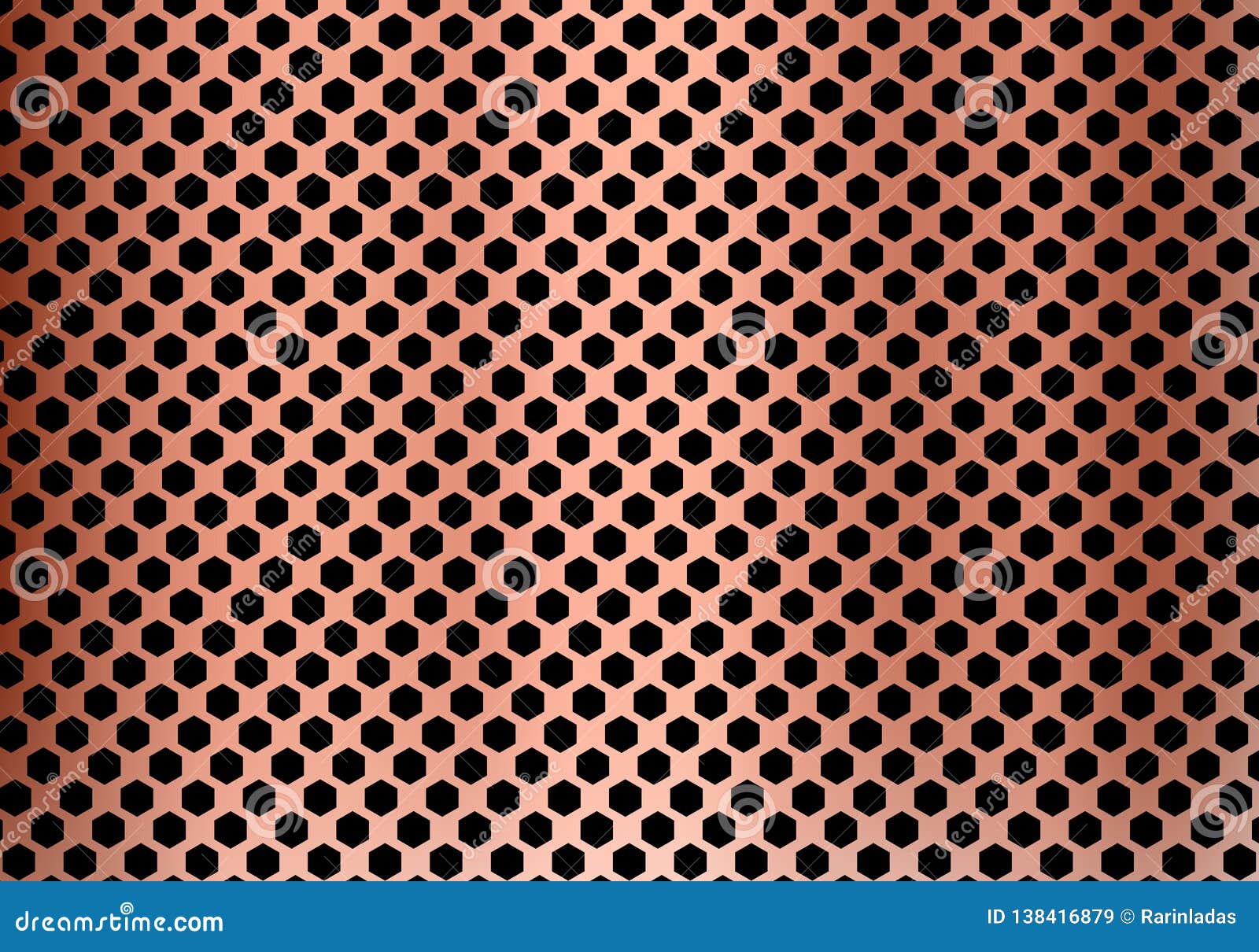 Abstract Copper Metal Background Made from Hexagon Pattern Texture ...