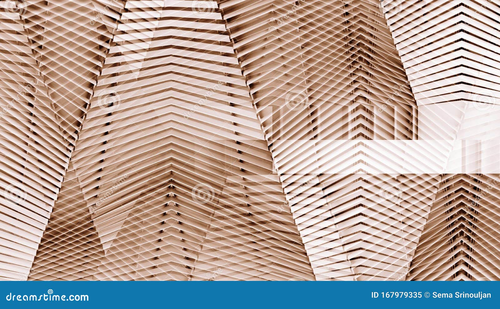 Abstract Copper Modern Architecture of a Steel Wall Pattern Stock Image ...