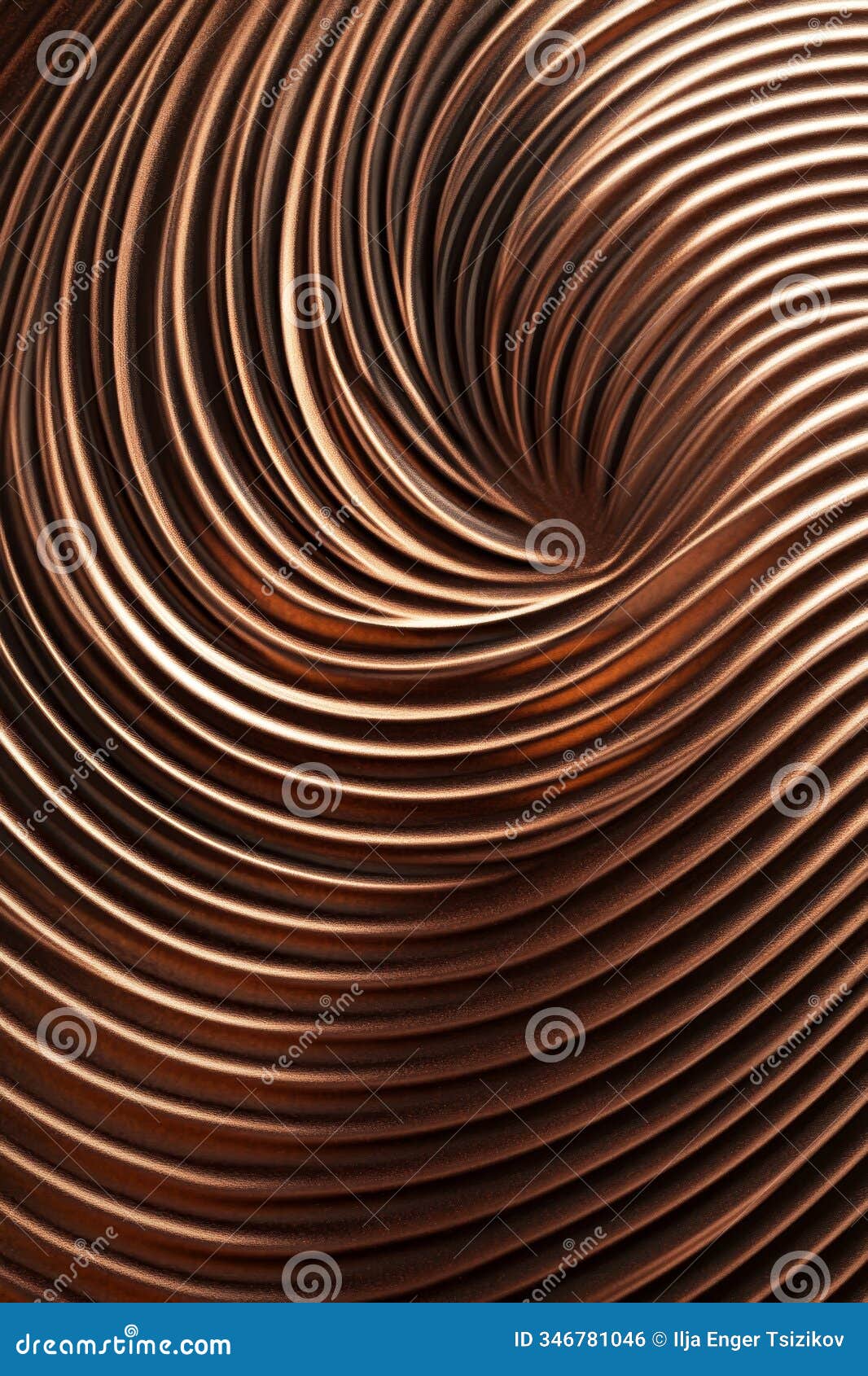 Abstract Copper Texture, Wavy Linear Pattern, Shiny Ribbed Metal ...