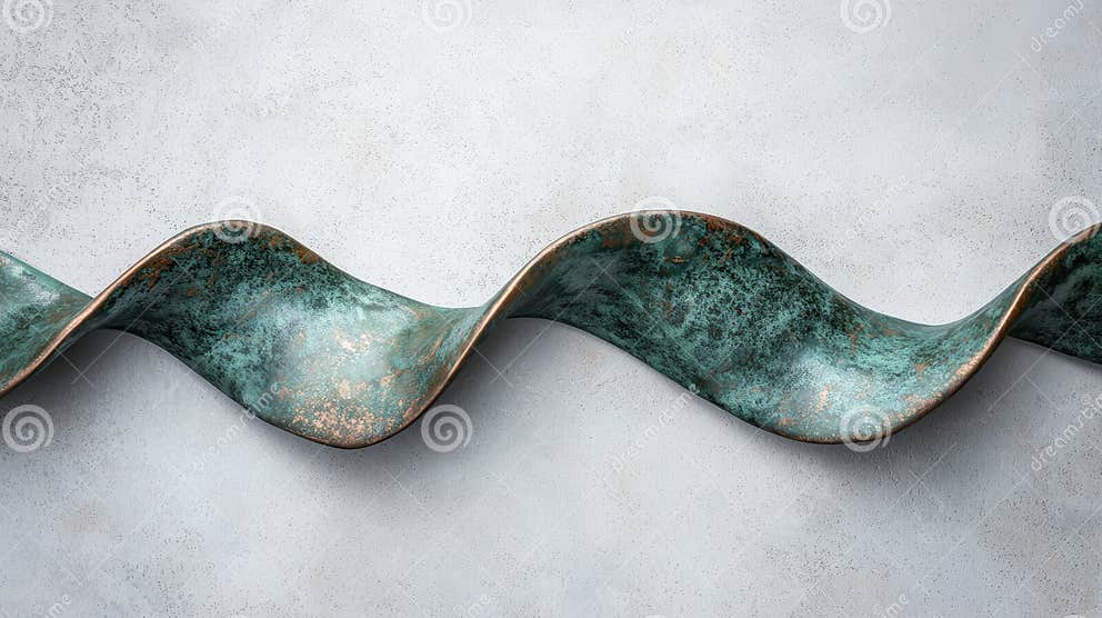 Abstract Copper Waves on Gray Background Stock Illustration ...