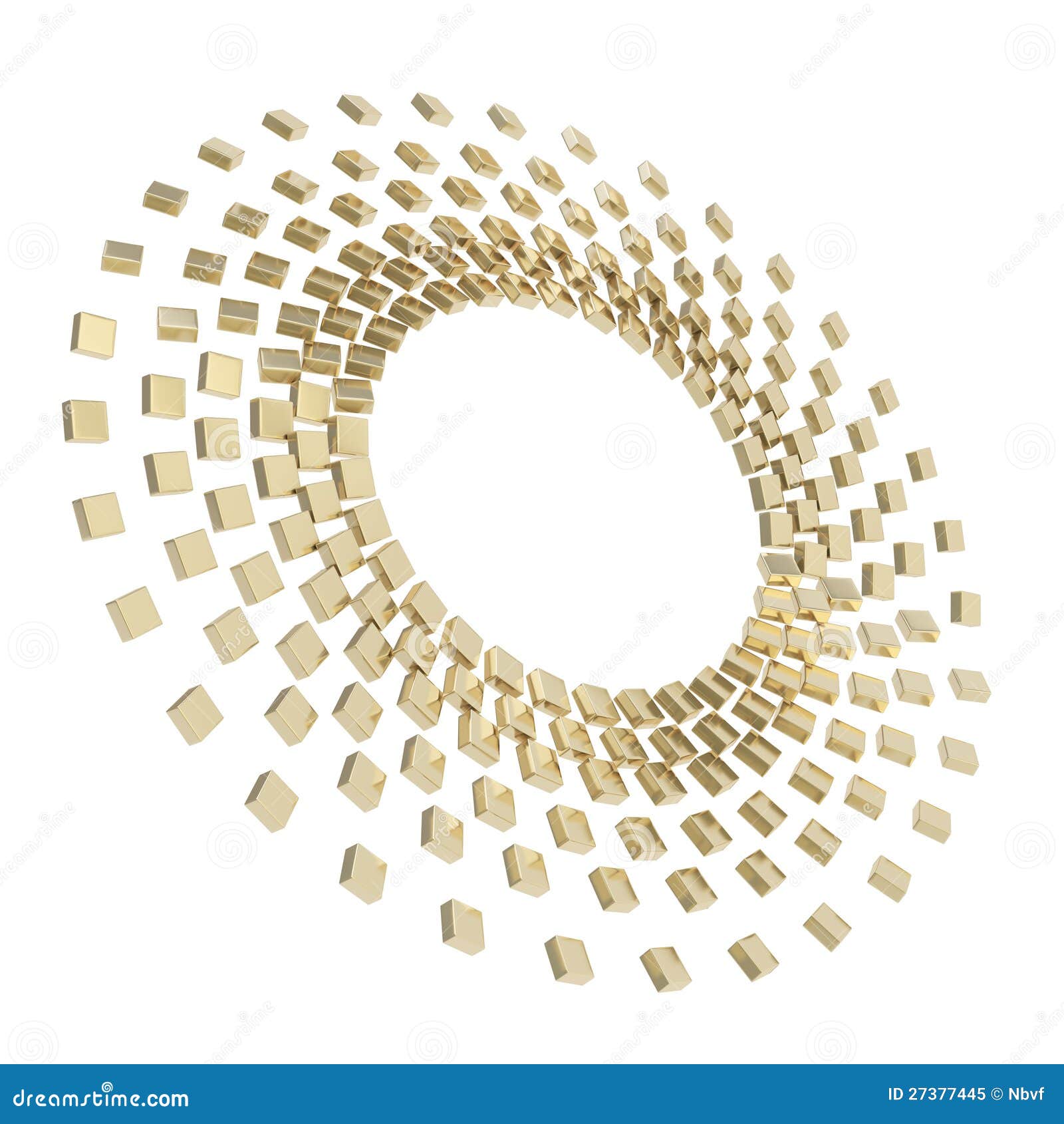 Abstract Copyspace Round Frame Cube Composition Stock Illustration ...