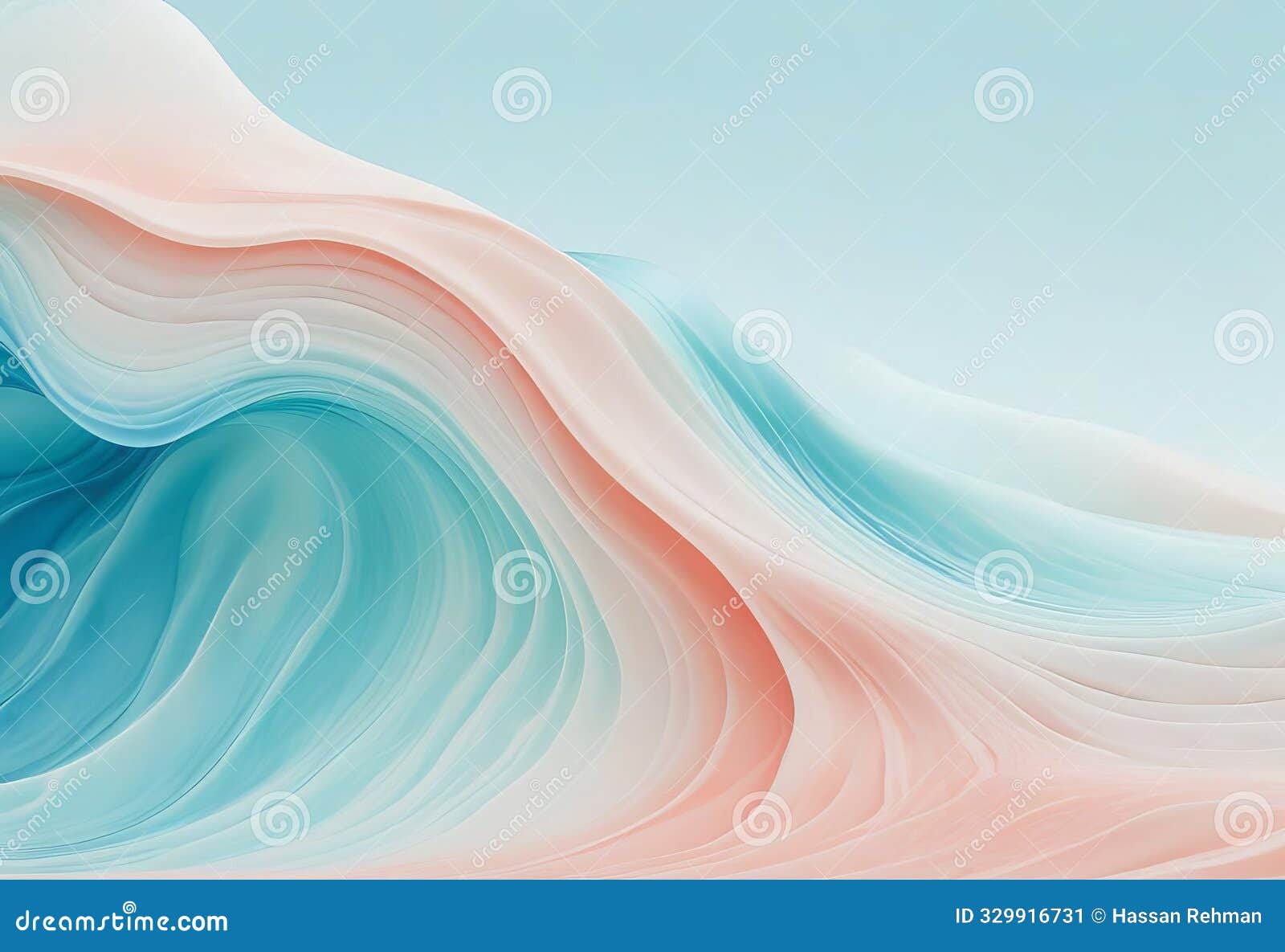 An Abstract, Coral Blue Pastel Fluid Texture Wave Background Stock ...