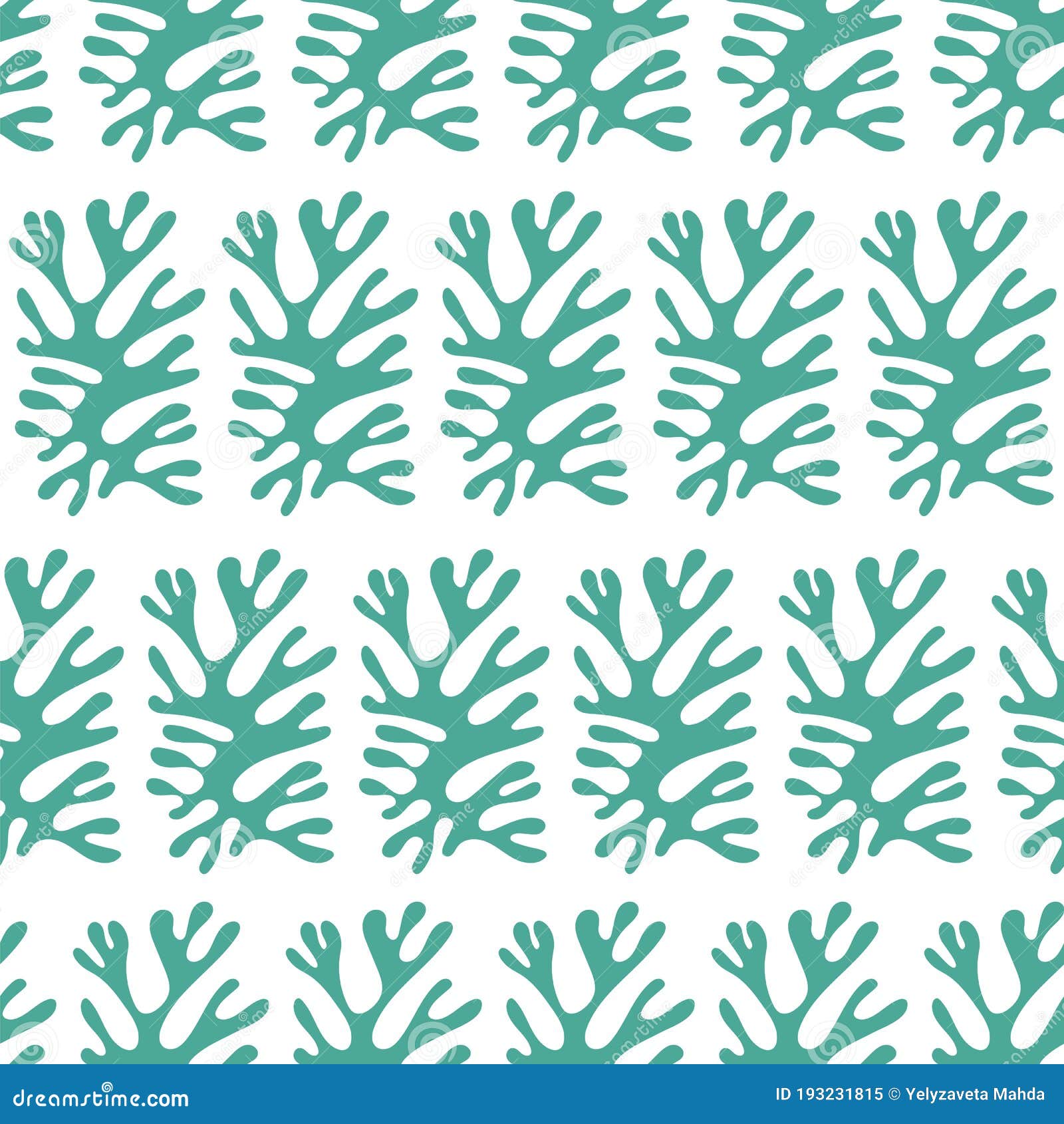 Abstract Coral Seamless Pattern. Endless Background Organic Shapes and ...