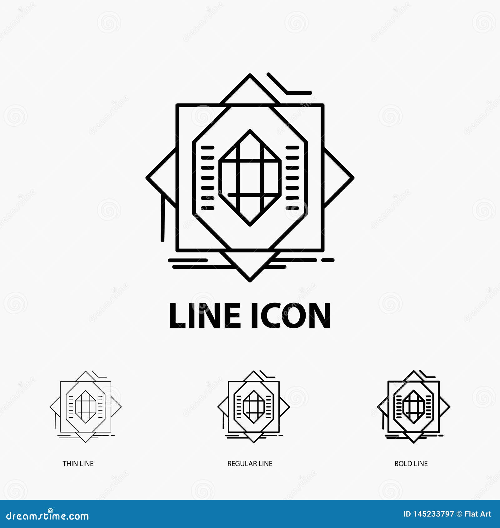 Abstract, Core, Fabrication, Formation, Forming Icon in Thin, Regular ...