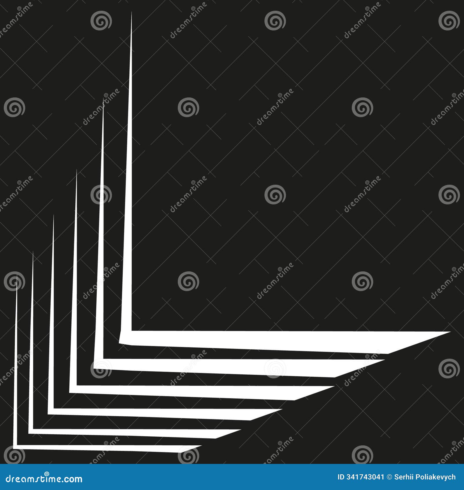Abstract Corner Icon. Geometric Triangular Shape. Sharp Vector Lines ...