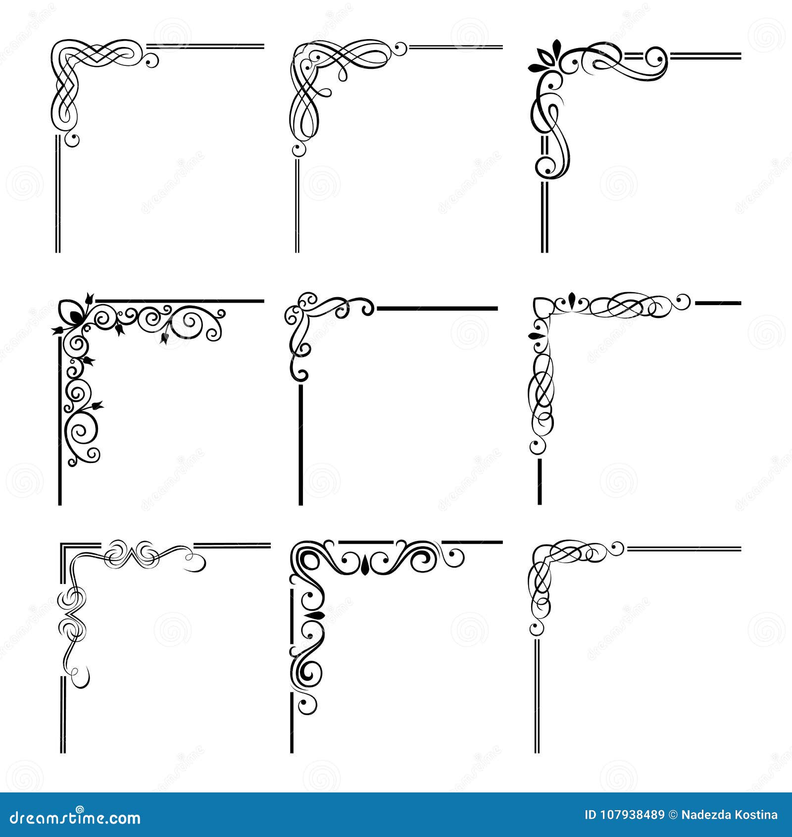 Abstract Corner Pattern stock vector. Illustration of linear - 107938489