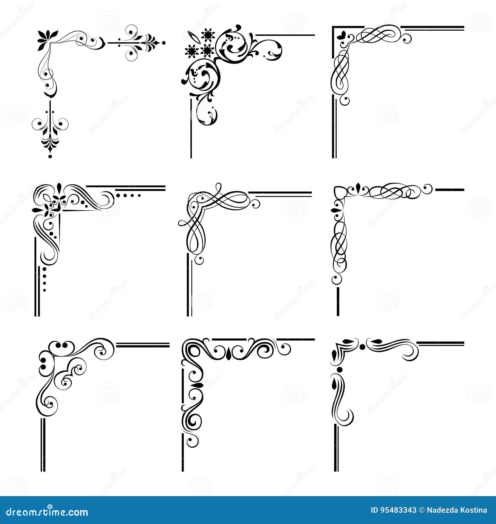 Abstract Corner Pattern stock vector. Illustration of linear - 95483343