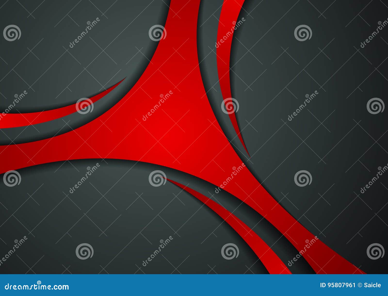 Abstract Corporate Background with Red Waves Stock Vector ...