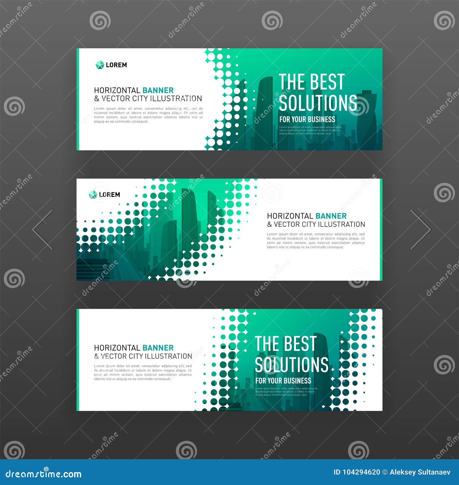 Abstract Corporate Horizontal Web Banner Template Stock Vector ...