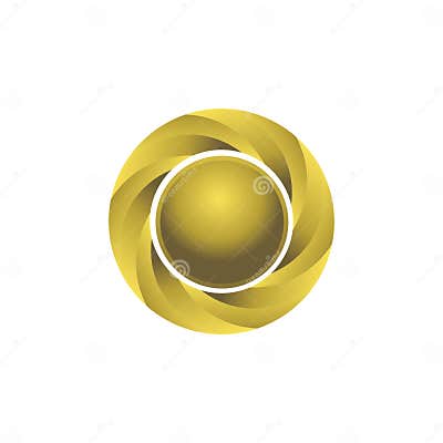 Golden Abstract 3D Logo stock vector. Illustration of abstract - 102403169