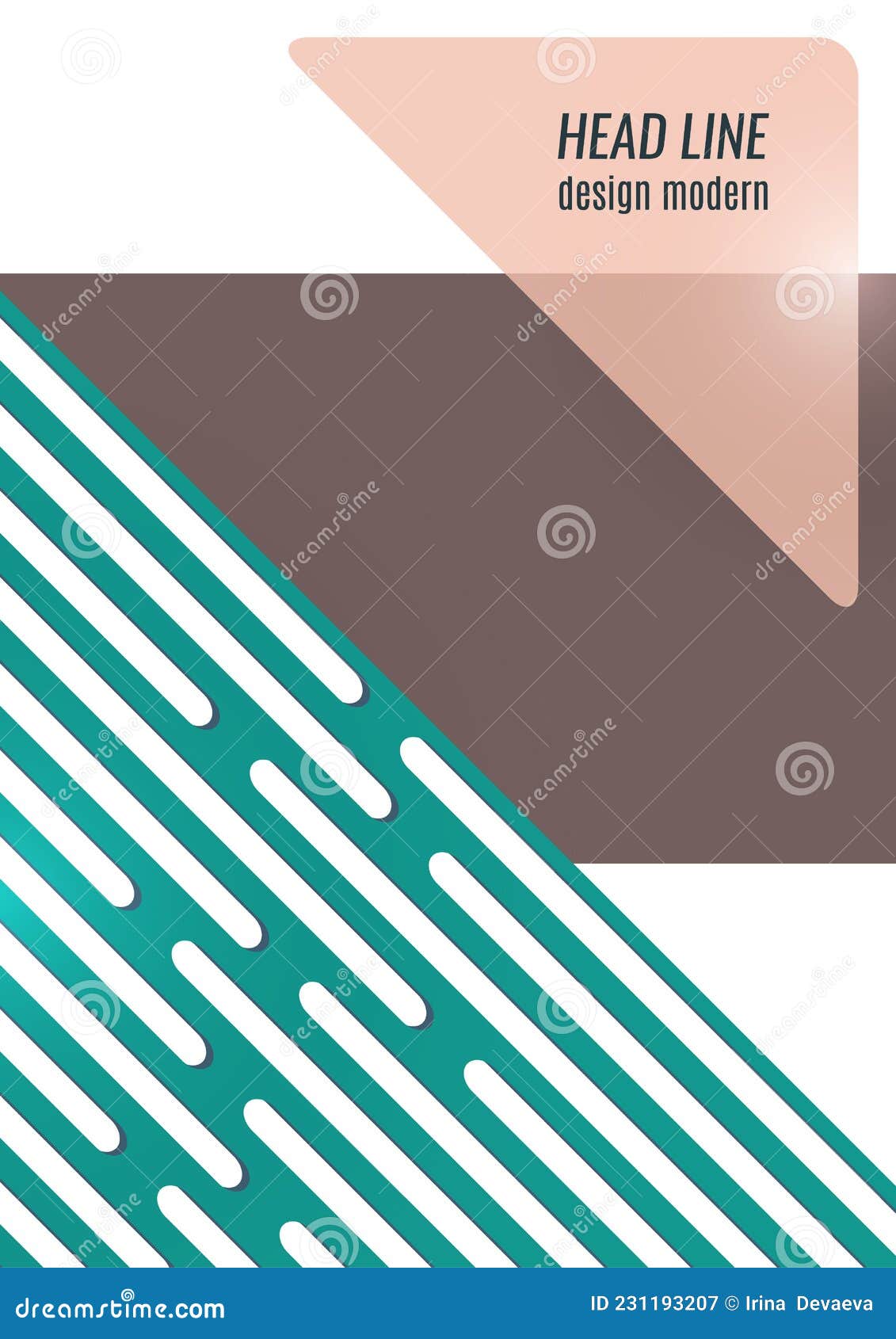 Abstract Corporate Tech Flyer Design. Geometric Shapes Stock Vector ...