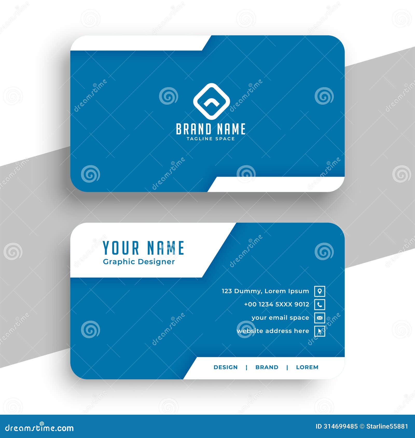 Abstract Corporate Visiting Card Template for Individual Contact Stock ...