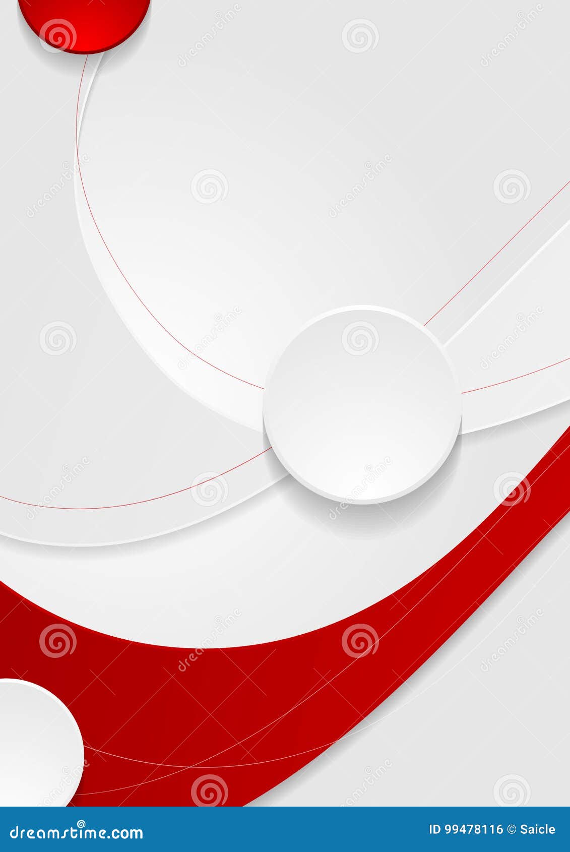 Abstract Wavy Flyer Background with Circles Stock Vector - Illustration ...