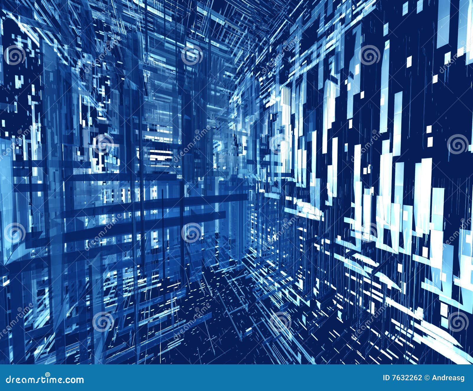 Abstract Cosmic Architecture Stock Illustration - Illustration of ...