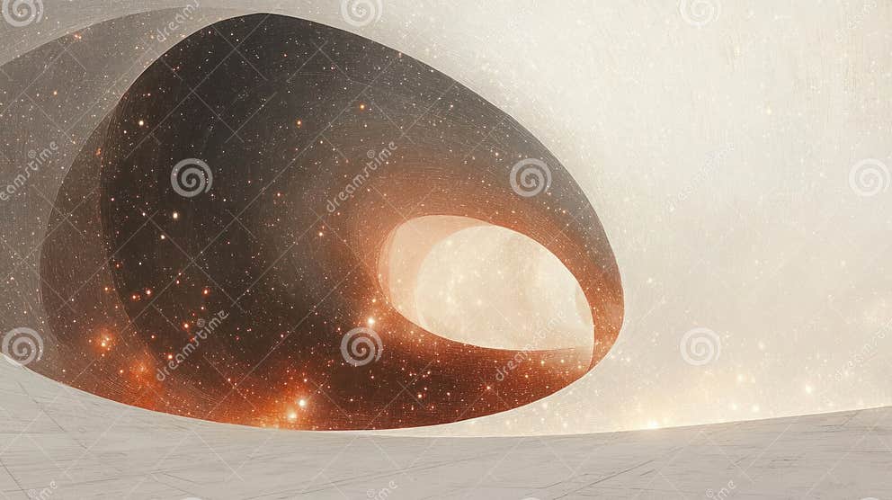 Abstract Cosmic Design Featuring a Swirling Void and Starry Textures ...