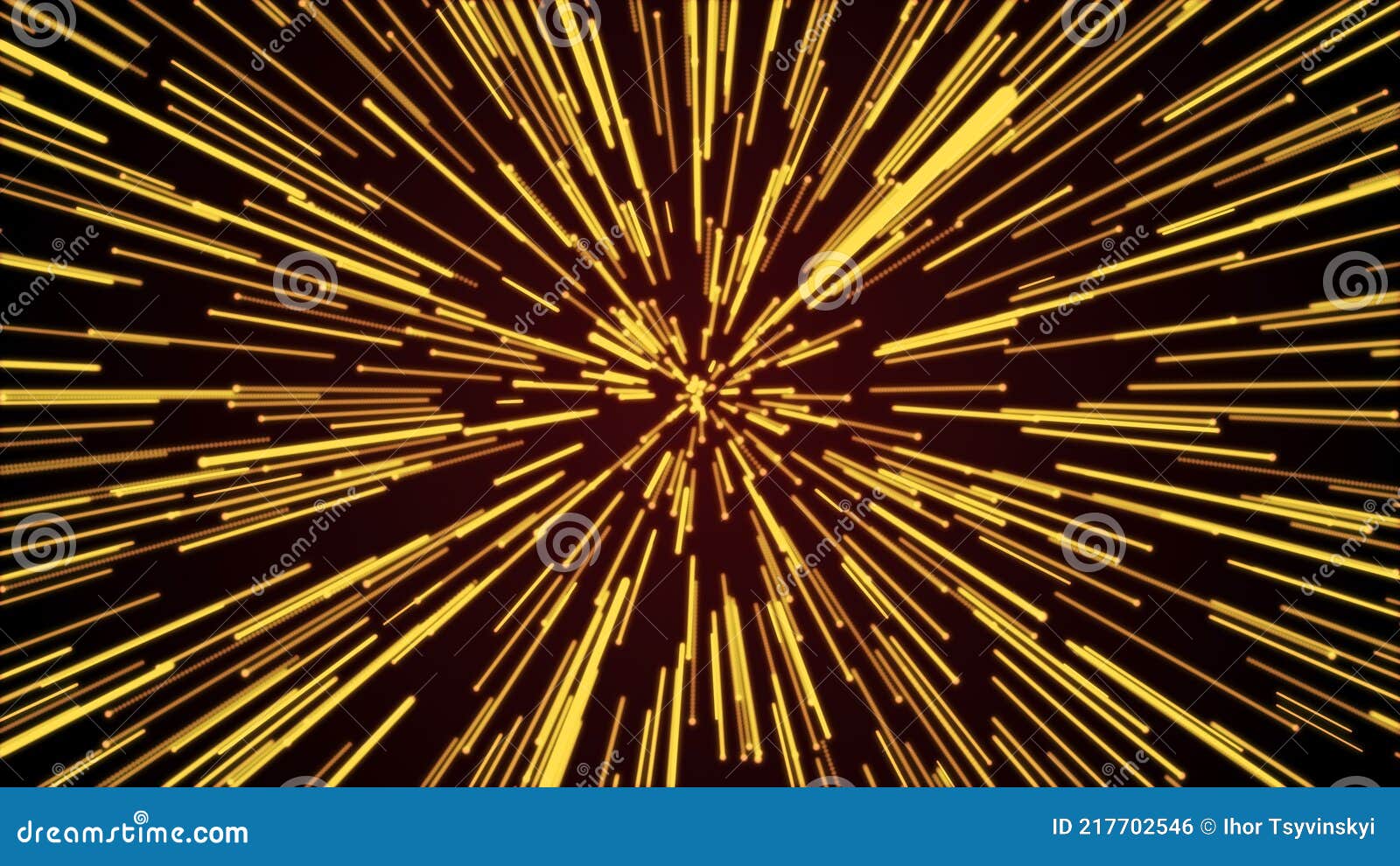 Abstract Cosmic Explosion. the Movement of Neon Glowing Beams. Hyper ...