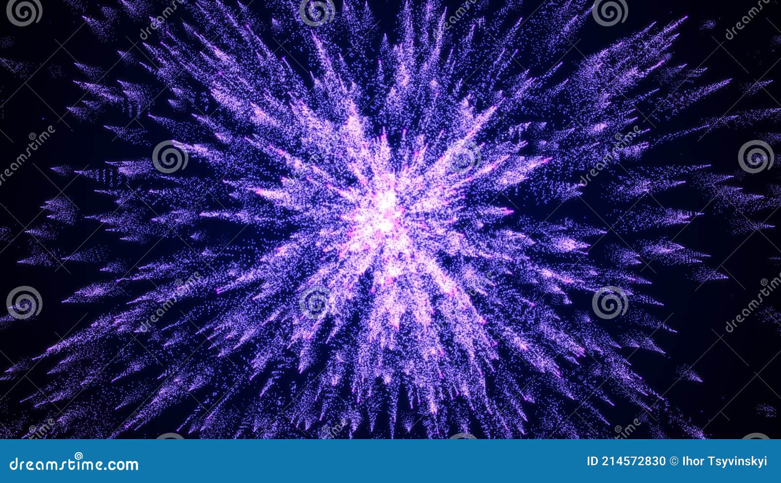 Abstract Cosmic Explosion. the Movement of Neon Glowing Beams. Hyper ...
